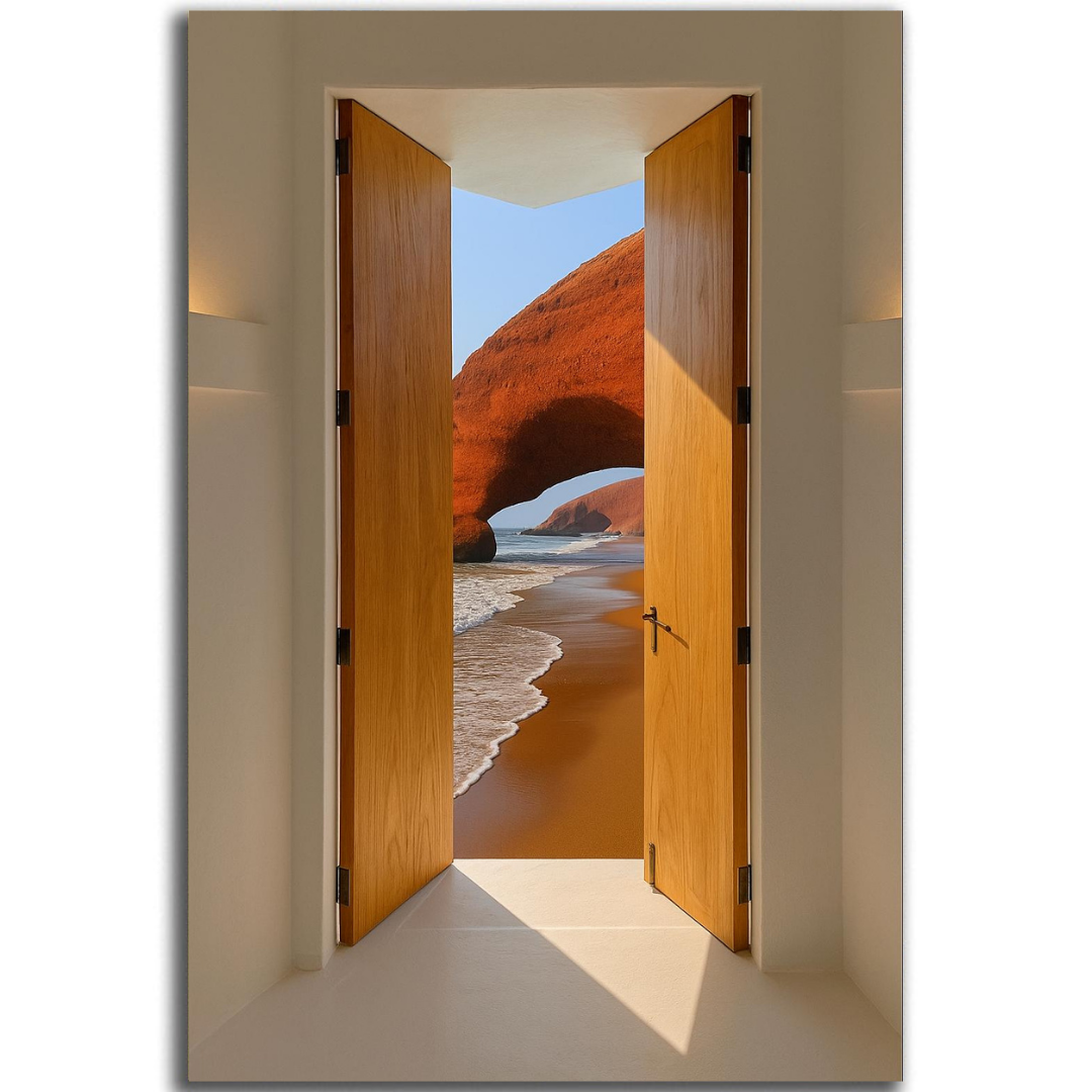 Tableau décoratif -Passage Océan- Imprimé sur toile ou plexiglass au Maroc