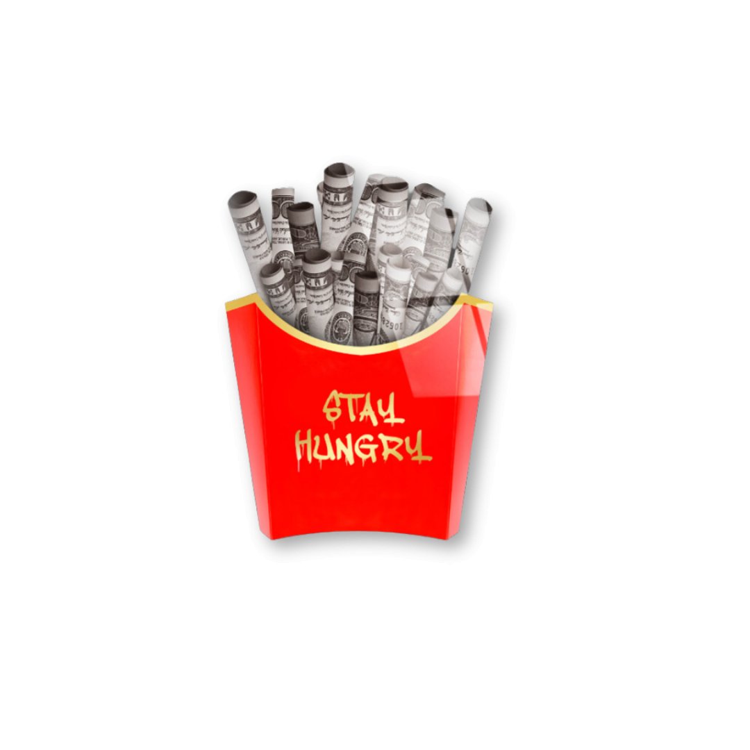 Silver Fries - Motivational Sculpture in Canvas and Plexiglass | KOLORS
