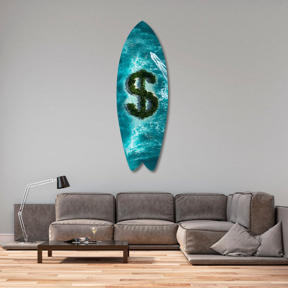 L'île du dollar - Planche Surf Plexiglass - Tableau décoratif Maroc ...