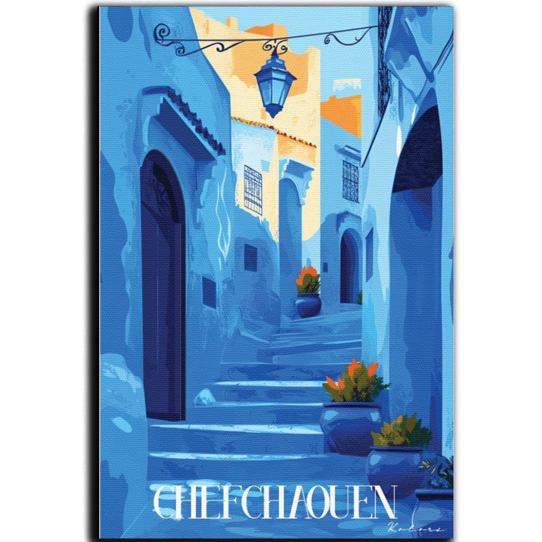 Tableau décoratif - Chefchaouen - Imprimé sur toile ou plexiglass au Maroc