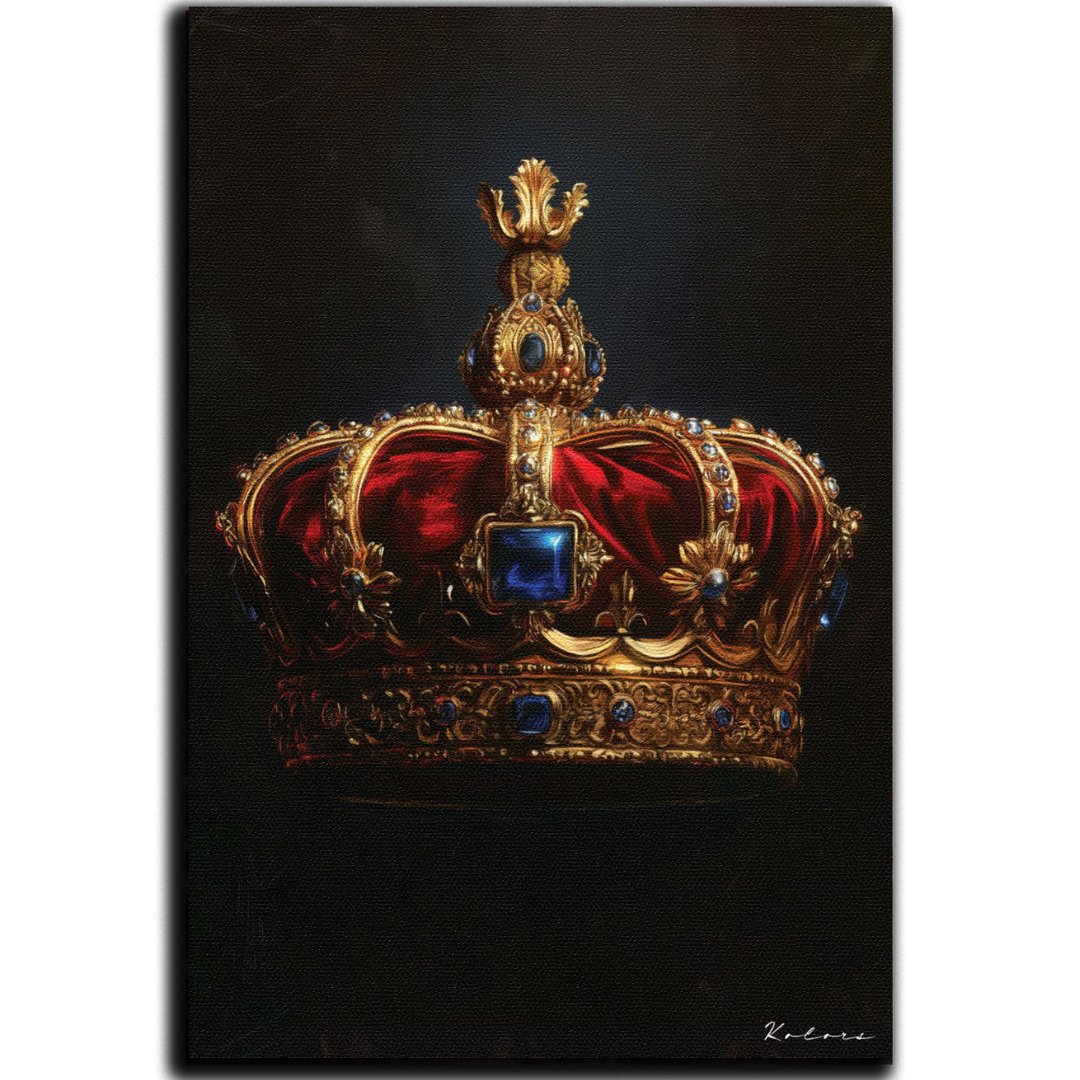 Decorative painting - Majestic crown - Printed on canvas or plexiglass ...