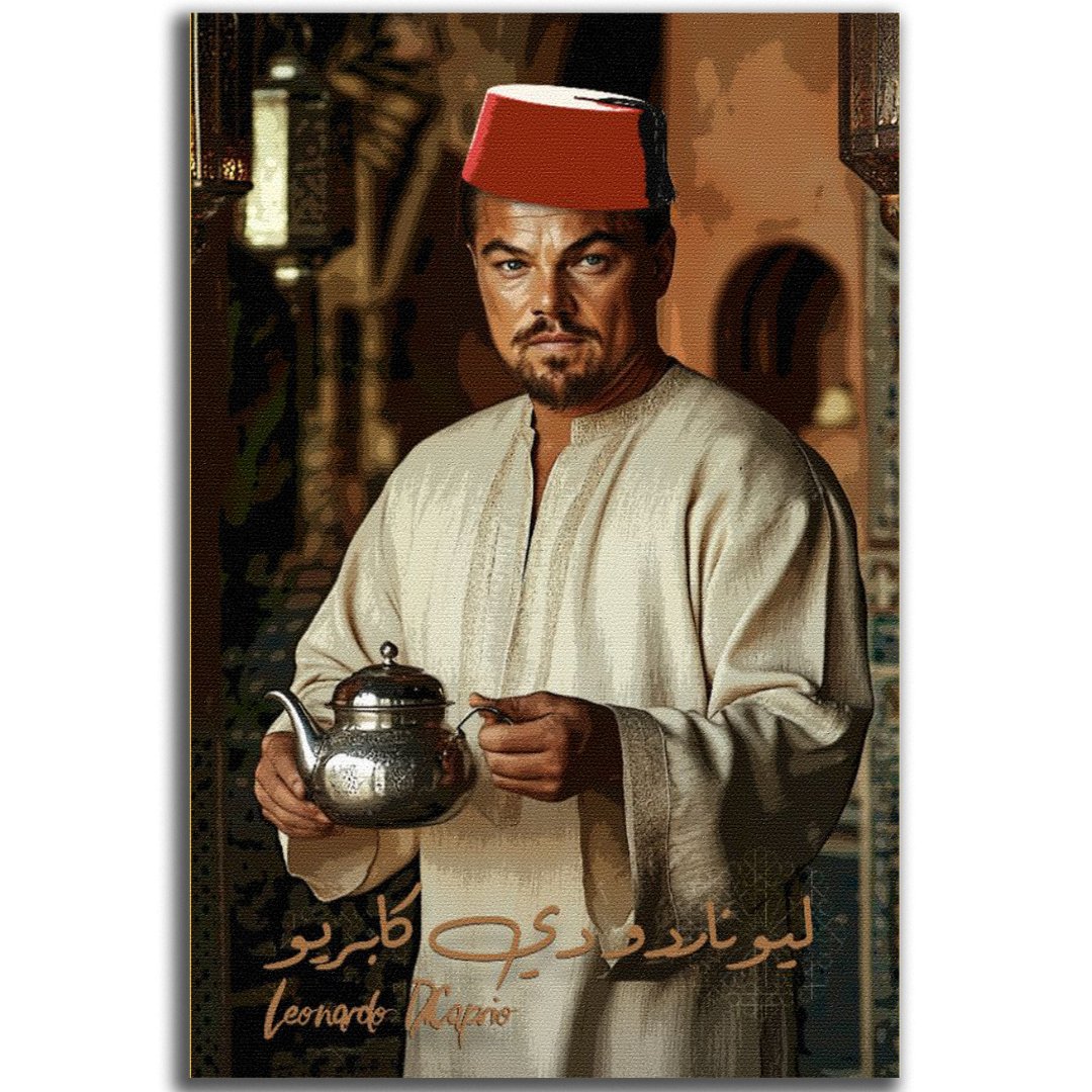 Tableau décoratif - Dicaprio x Maroc - Imprimé sur toile ou plexiglass ...