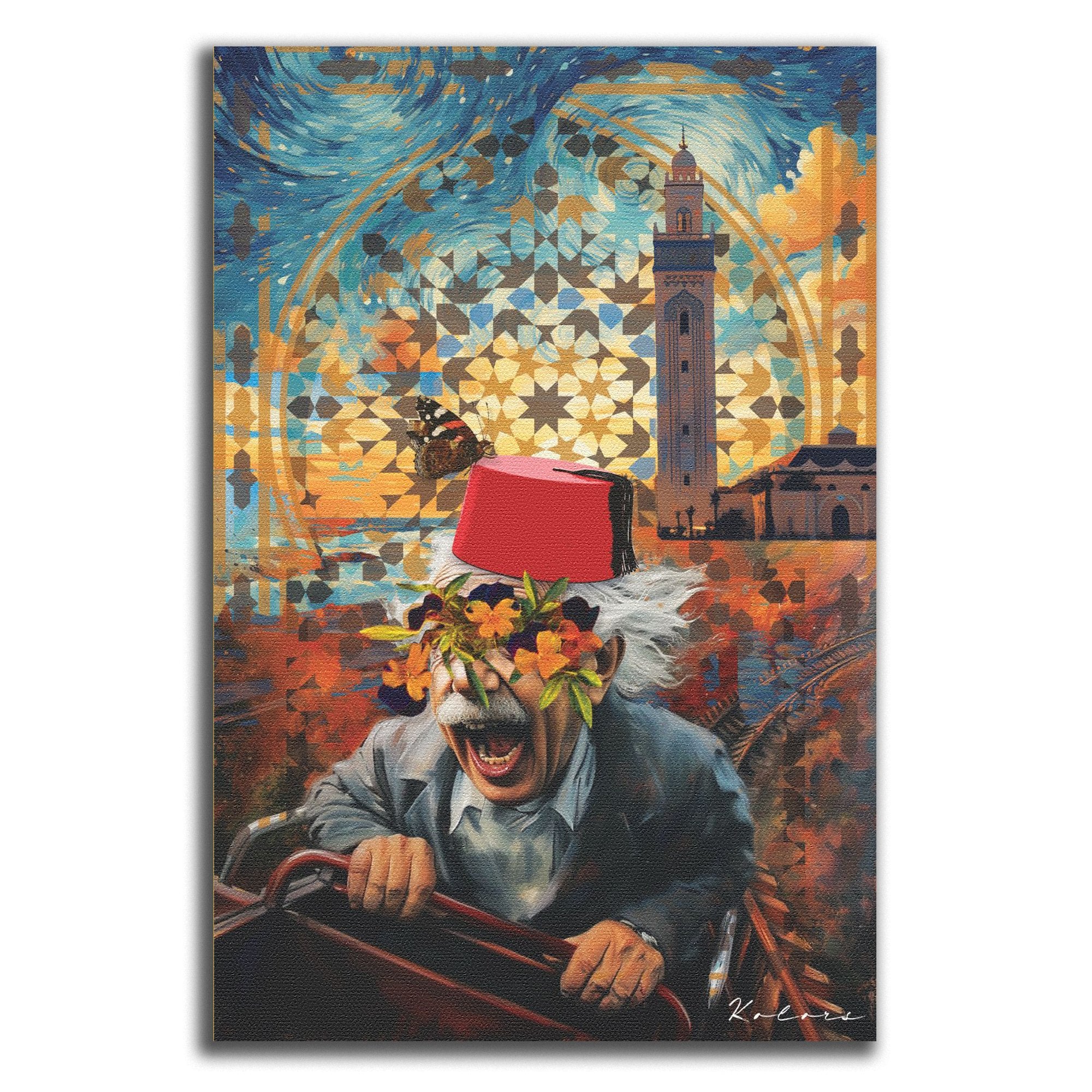 Tableau décoratif - Einstein au Maroc - Imprimé sur toile ou plexiglass ...