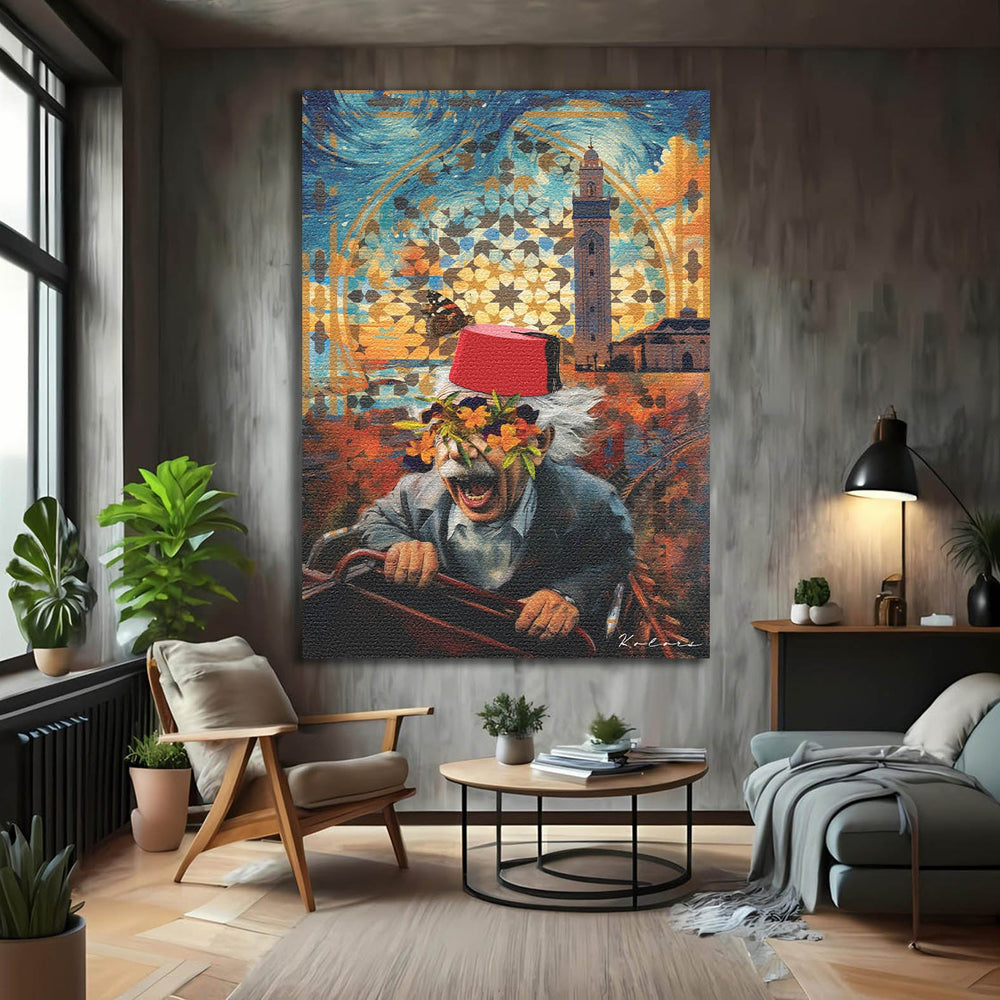 Tableau décoratif - Einstein au Maroc - Imprimé sur toile ou plexiglass ...