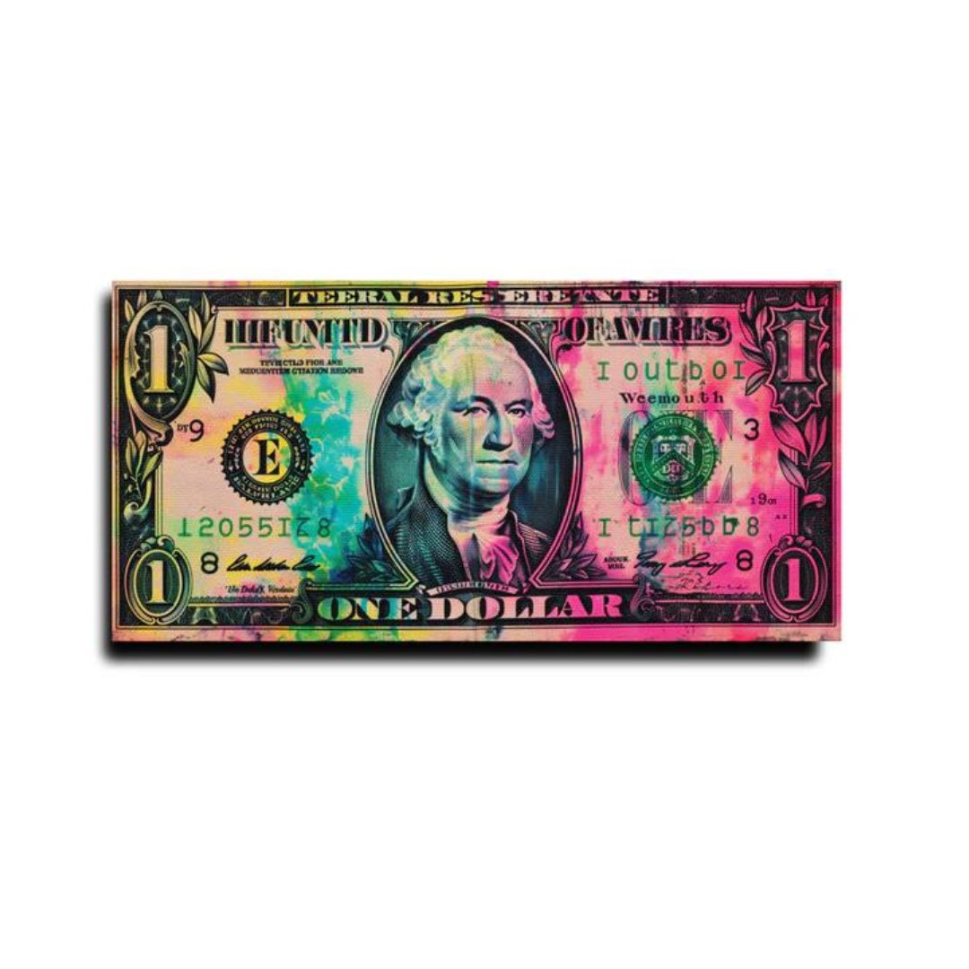 Tableau décoratif - George Washington en Technicolor - Imprimé sur ...