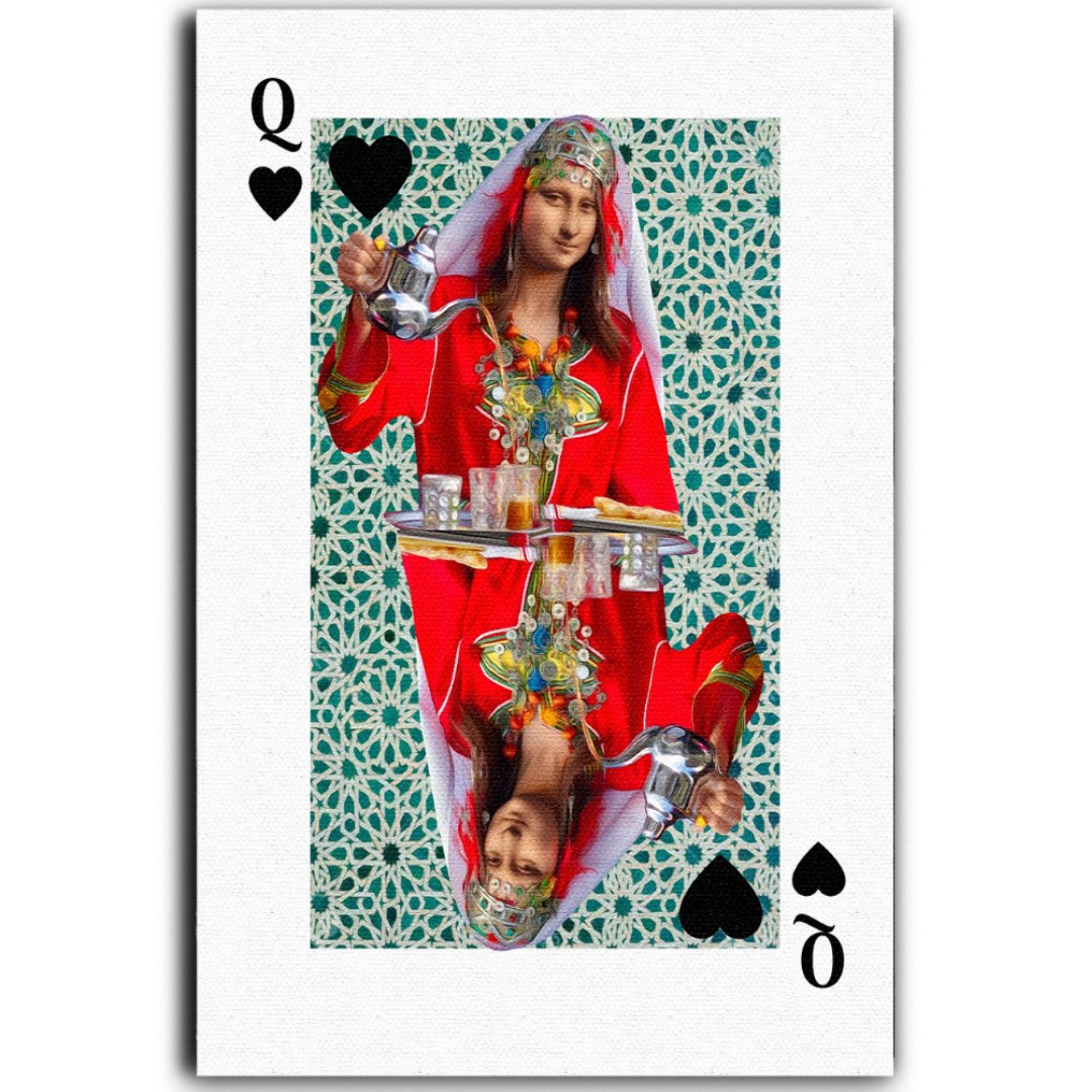 Decorative painting - Mouna lisa Card x Zellij - Printed on canvas or ...