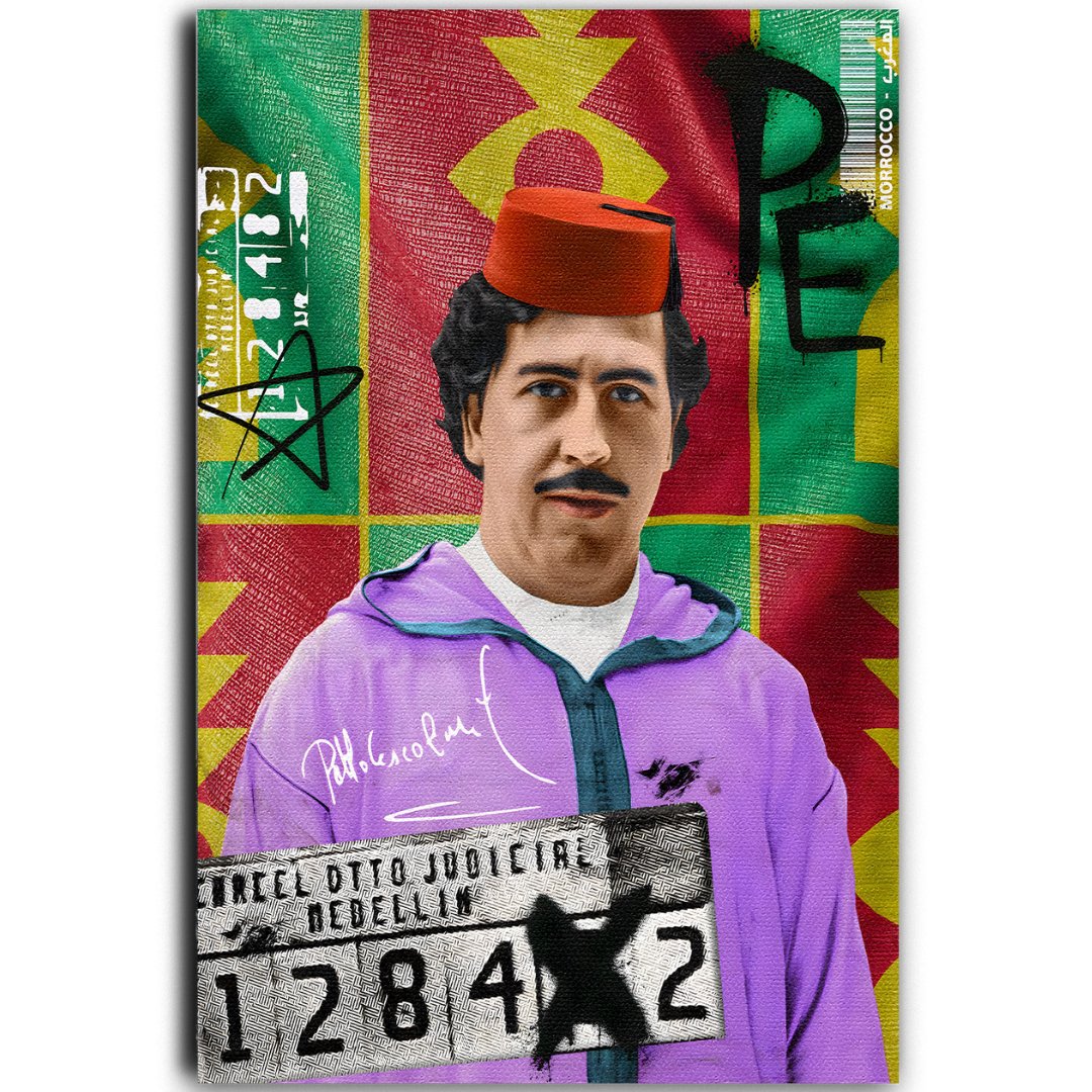 Tableau décoratif - Pablo au Tarbouch - Imprimé sur toile ou plexiglass ...