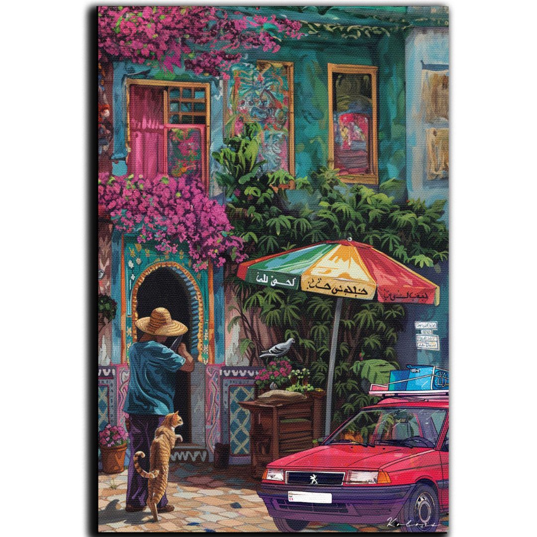 Tableau décoratif - Ruelle sereine - Imprimé sur toile ou plexiglass au ...