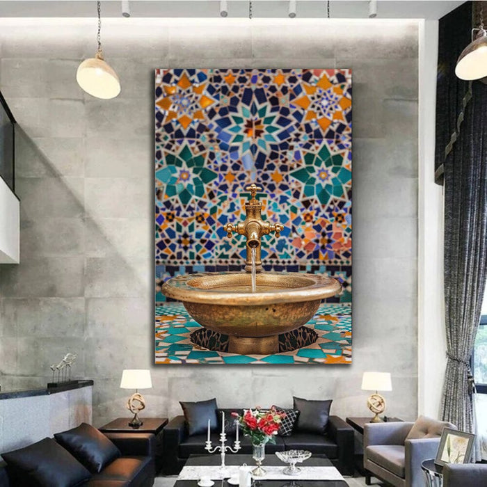 Tableau décoratif - Tranquillité Marocaine - Imprimé sur toile ou ...