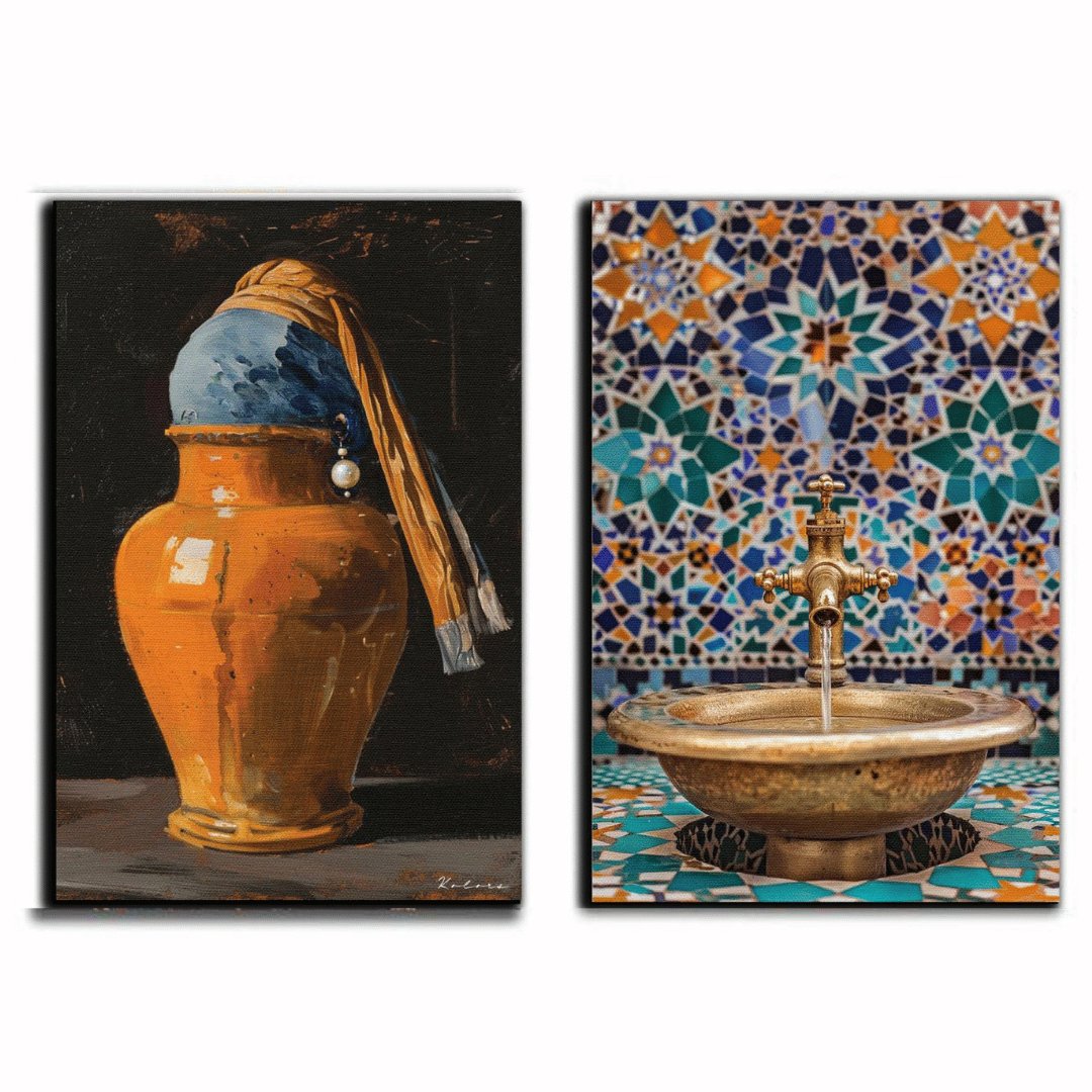 Tableaux décoratifs Pack - Tranquillité marocaine - Imprimé sur toile ...
